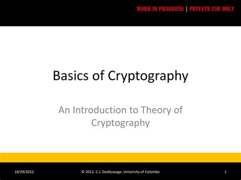 Introduction To Cryptography Ppt