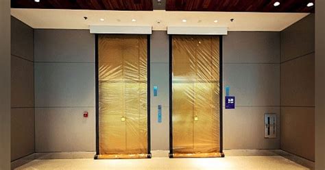 Elevator Smoke Containment Curtains Buildings