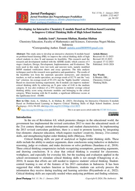 pdf developing an interactive chemistry e module based on problem