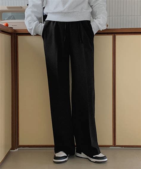 로렌하이 Made 숏롱 감각 밴딩 슬랙스 팬츠ver맥시와이드 3 Color