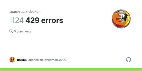 429 Errors · Issue 24 · Searxsearx Docker · Github