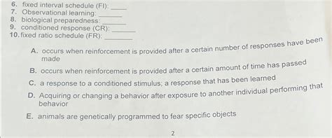 Solved Fixed Interval Schedule Fiobservational