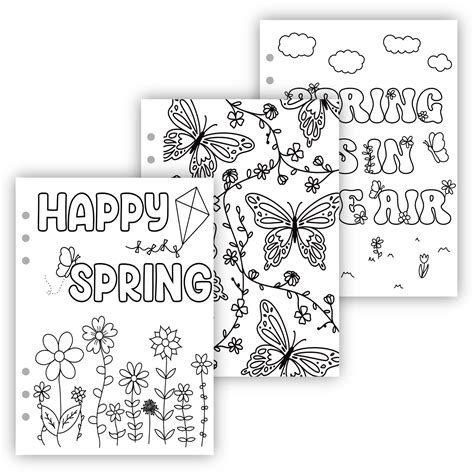 Spring Themed Coloring Pages Jessicas Journal