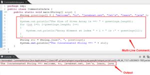 How To Comment Multiple Lines In Java