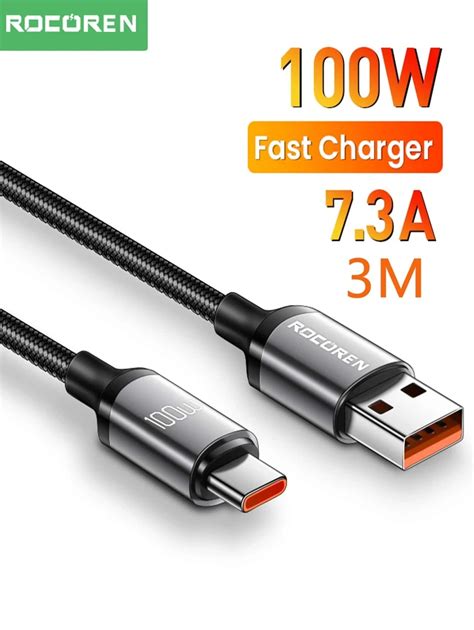 Rocoren Pc Rocoren W Usb A To Type C Fast Charging Cable Compatible With Xiaomi Huawei