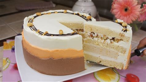 АРАХИСОВЫЙ ТОРТ С ХРУСТЯЩИМ СЛОЕМ И МУССОВОЙ ПРОСЛОЙКОЙ АМЕРИКАНСКИЙ БИСКВИТ НА ГОРЯЧЕМ МОЛОКЕ