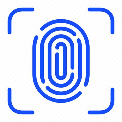Fingerprint Scan Scanner Biometric Security Identification Icon