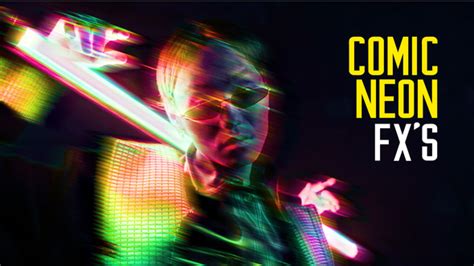 Comic Neon Effects Premiere Pro Premiere Pro Templates VideoHive