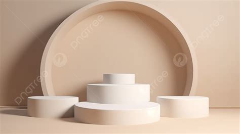 베이지색 배경에 흰색 받침대 베이지색 배경에 흰색 원 연단의 3d 렌더링 고화질 사진 사진 배경 일러스트 및 사진 무료 다운로드 Pngtree