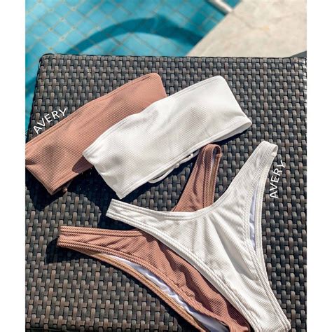 Esseantial 2pc Swim Suit Coffee Color On Carousell