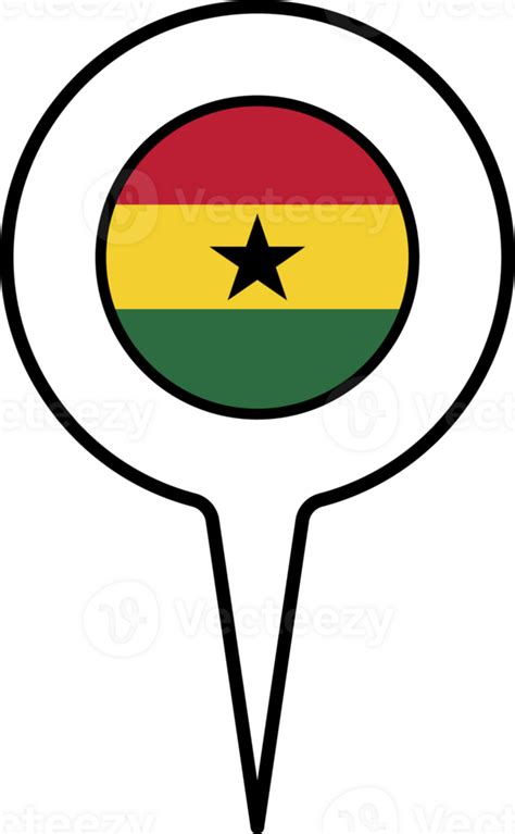 ghana flag map pointer icon 24076218 png