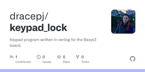 Github Dracepjkeypadlock Keypad Program Written In Verilog For The