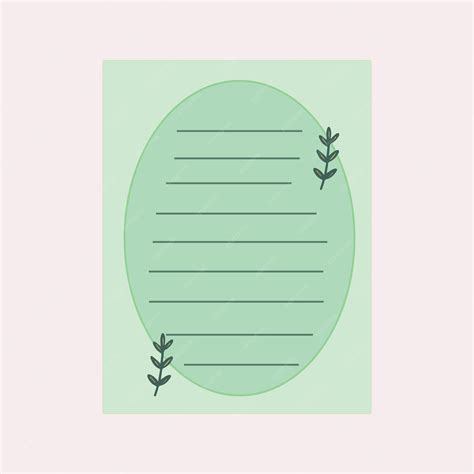 Premium Vector Cute Notepad With Leaves