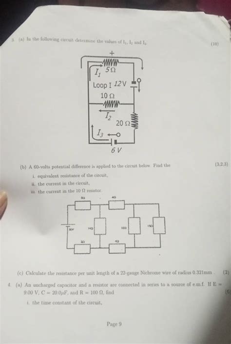 a in the following circuit determine the values of mathrm{i}{1} math