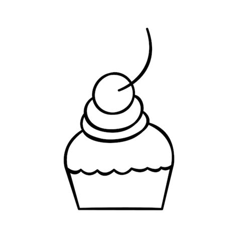 컵 케 익 흰색 배경에 고립 프리미엄 벡터