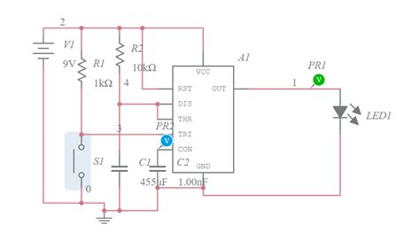 Monostable Timer Multisim Live