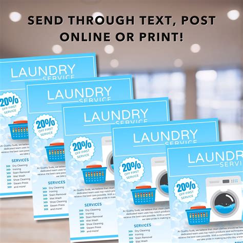 Laundry Service Flyer Template Laundry Flyer Laundry Company Flyer