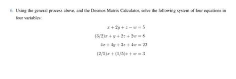 6 Using The General Process Above And The Desmos