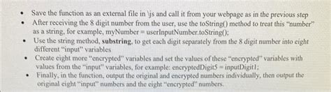 Solved ENCRYPT Request An Eight Digit Number From The Chegg Com