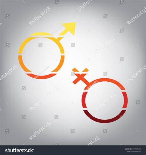 Sex Symbol Sign Vector Horizontally Sliced Vector De Stock Libre De Regalías 1177589344
