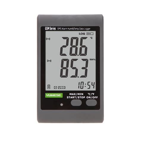 GSM LCD Digital Intelligent Thermometer Hygrometer Temperature Humidity Data Recording Logger