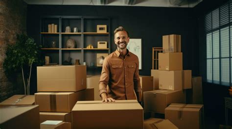 Moving Man With Boxes 27003225 Stock Photo At Vecteezy