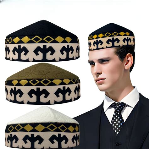 Muslim Caps For Men Clothing Freeshipping Prayer Hat Hand Embroidery
