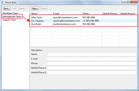 Swtjface Data Binding Example