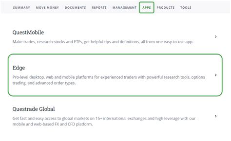 Advanced Orders And Questrade Edge