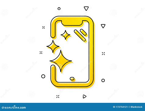Smartphone Clean Screen Icon Phone Sign Mobile Device Vector Stock Vector Illustration Of