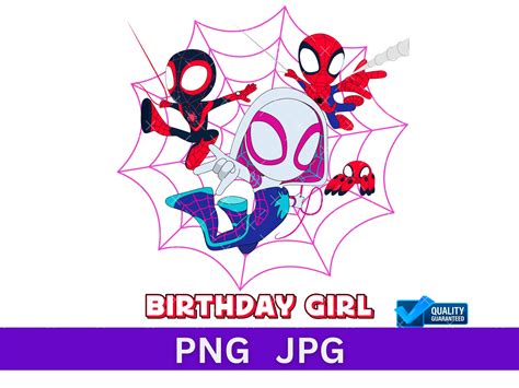 Ghost Spider Png  Sublimation Spidey And His Amazing Friends Birthday Girl Etsy