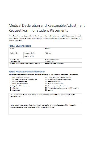 Free 50 Medical Declaration Forms Download How To Create Guide Tips