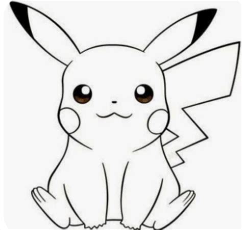 Pikacu Sketsa Gambar Hewan Pola Binatang