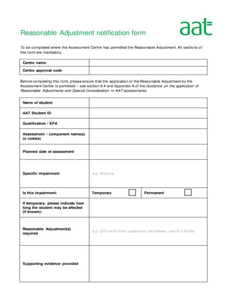 Fillable Online Reasonable Adjustments Request Form Fax Email Print Pdffiller