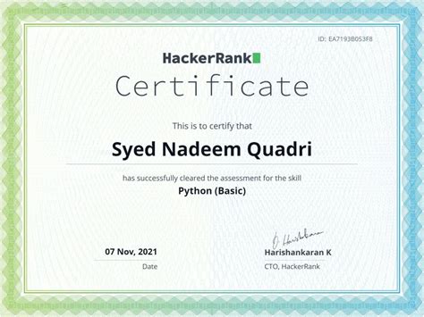 syed nadeem quadri on linkedin hackerrank python pythonforbeginners