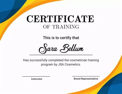 Safety Certificate Template