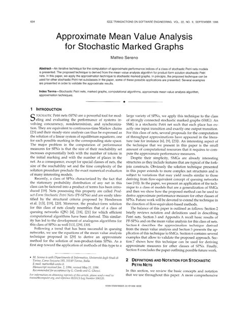 pdf approximate mean value analysis for stochastic marked graphs