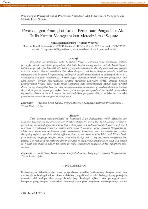 PDF Perancangan Perangkat Lunak Penentuan Pengadaan Alat Tulis Perancangan