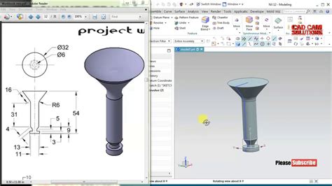 Nx Cad Modeling Tutorial 1 3 Youtube