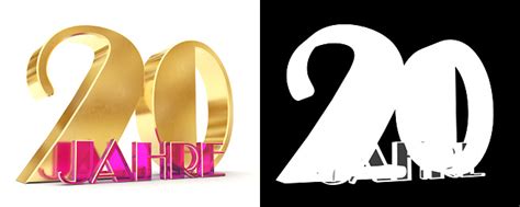 번호 20 년 축 하 디자인 황금 기념일 생일 파티에 대 한 숫자 서식 파일 요소입니다 독일에서 번역 된 년 3 차원 일러스트 레이 션 20에 대한 스톡 사진 및 기타
