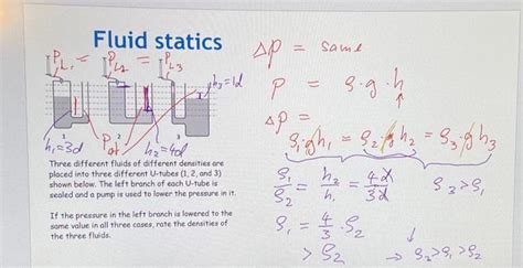 solved Δp sane three different fluids of different densities