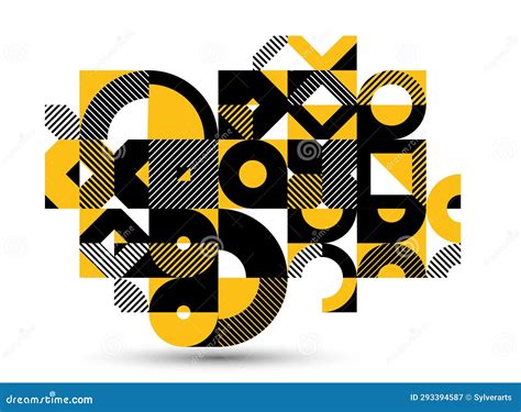 Abstract Geometric Vector Background Modular Tiling Stripy Art With