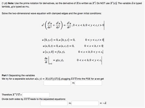 Solved 1 Pt Note Use The Prime Notation For Derivatives