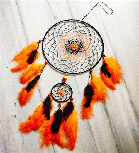 Black Orange Dream Catcher Shop Online In India Urbane Yogi