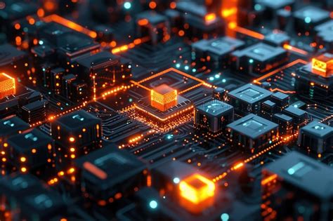 Premium Photo Close Up Of A Computer Circuit Board Cluster Of Quantum