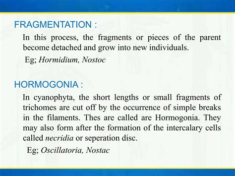Reproduction Of Algae Vegetative Asexual And Sexual Reproduction Pptx