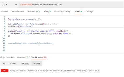 Assertionerror Expected To Deeply Equal Help Postman