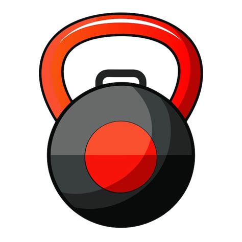 케틀벨 클리파트 만화 스타일 터 일러스트레이션 프리미엄 Ai 생성 벡터