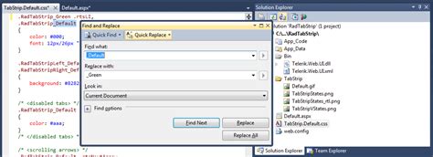 Telerik Web Forms Tab Strip Appearance And Styling Tutorial Creating A