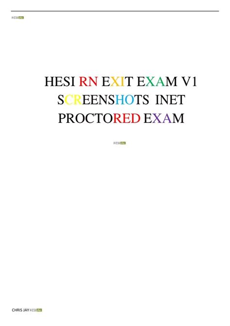 HESI RN EXIT EXAM SCREENSHOTS INET PROCTORED V V ALL IN ONE GUARANTEED TO ACE YOUR GRADE